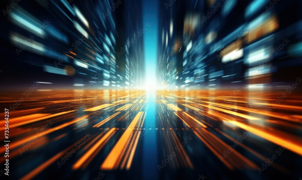 Dynamic high-speed motion blur on a modern technology screen ...