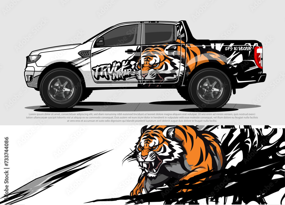 car livery design vector. abstract race style background with ...