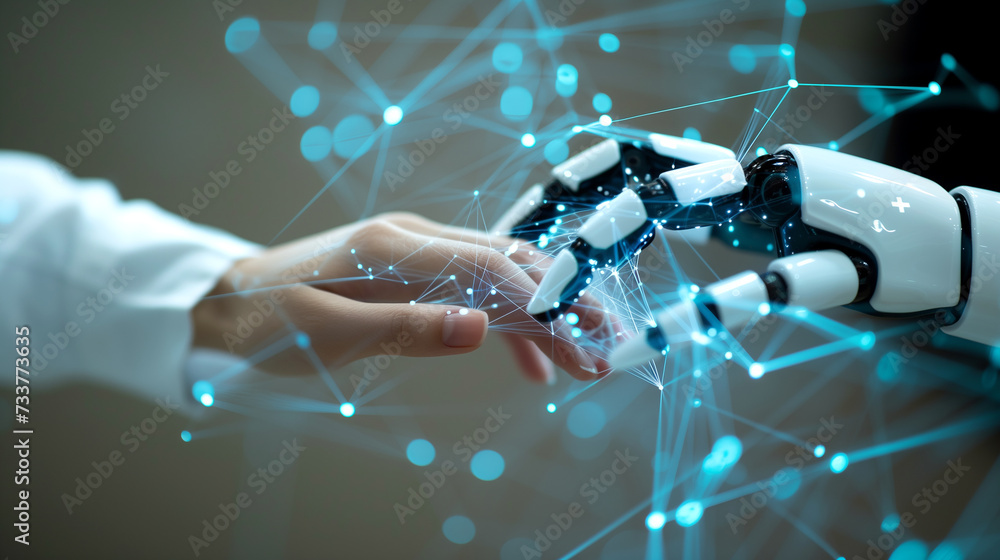 Cyborg AI Avatar, demonstrating a blend of humane warmth and AI robotic ...