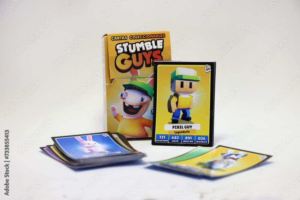 Stumble Guys collectible card game. Board game for children with the ...