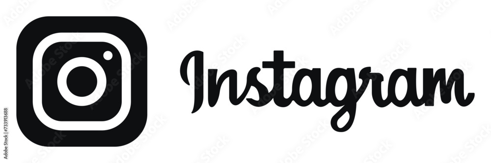 Instagram Logo Icon - Social Media Brand Symbol Stock Vector | Adobe Stock