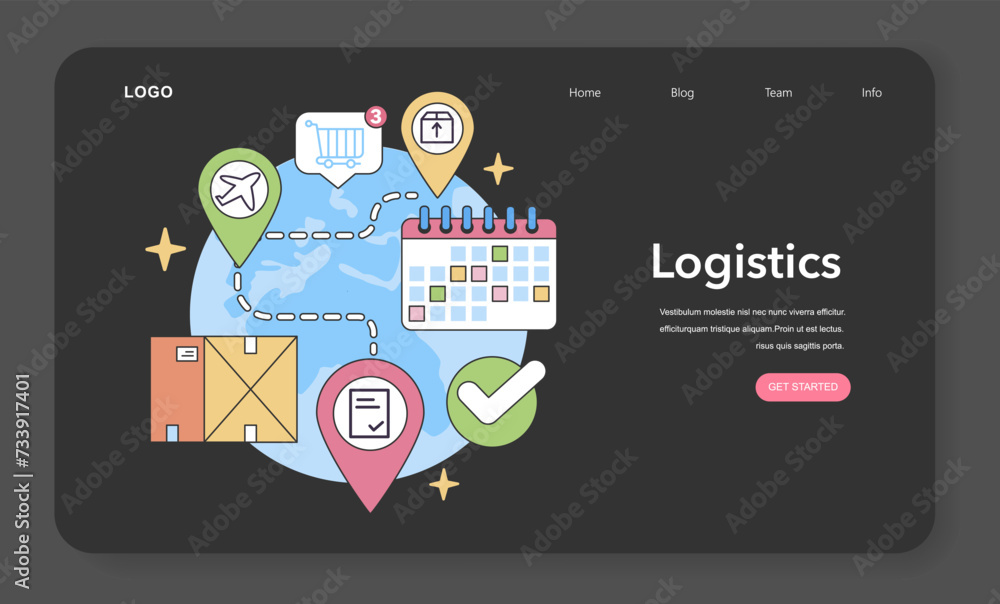 Global logistics network. Coordinated transportation management over ...