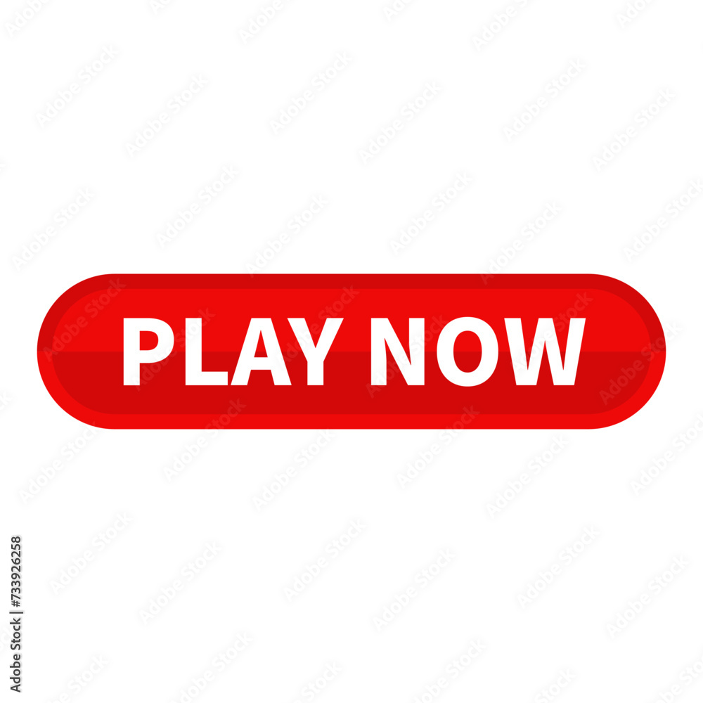 play now button Text In Red Rectangle Shape For Promotion Business ...