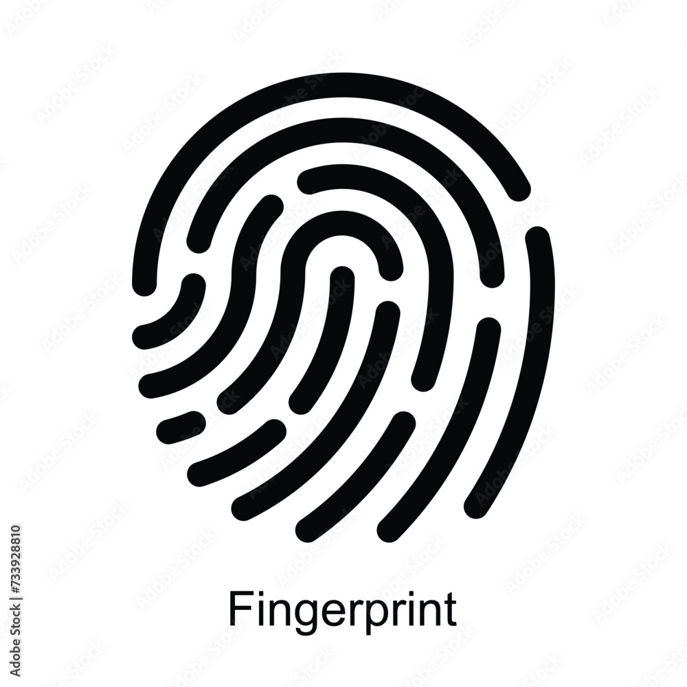 Fingerprints on a white background. Fingerprint linear symbol for ...