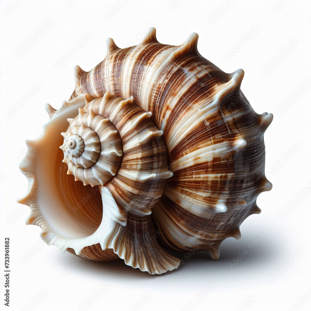 Illustration Stock Shell of Cypraecassis Rufa or Bull Mouth Helmet is a ...