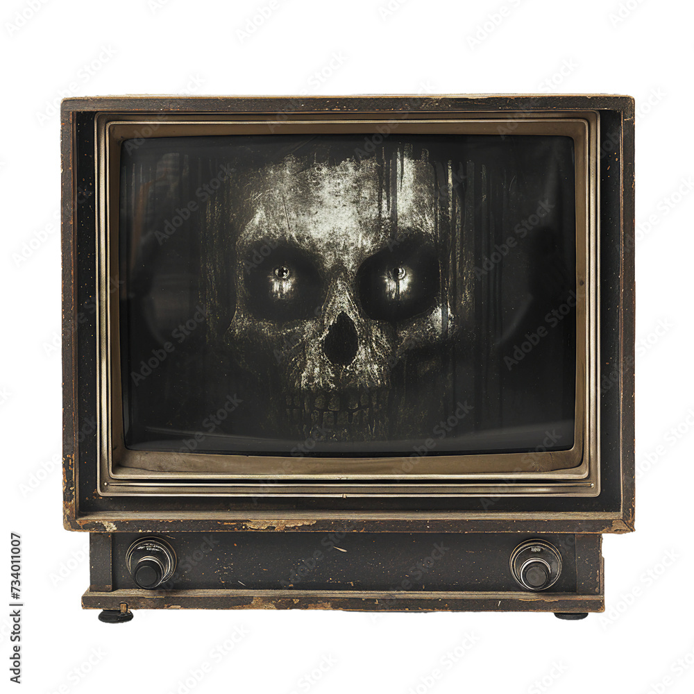 scary tv, PNG image, transparent background. Stock Photo | Adobe Stock