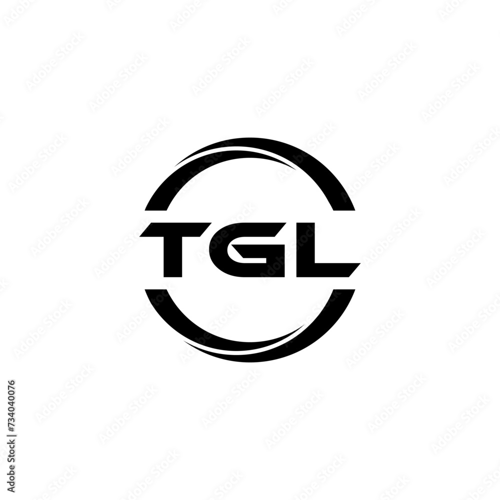 TGL letter logo design with white background in illustrator, cube logo ...