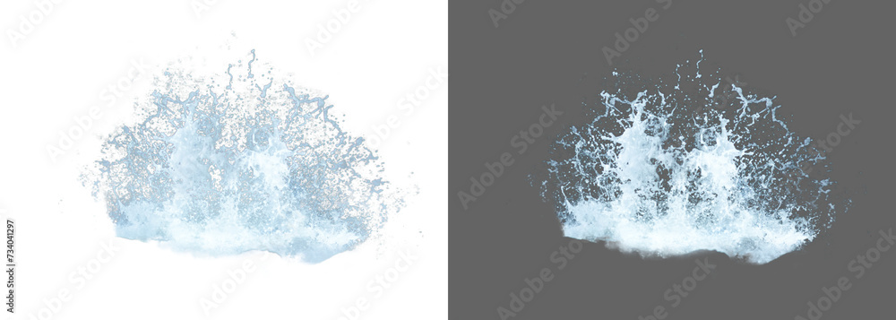 Water splash transparent isolated. Blue white watter png. Shape form ...
