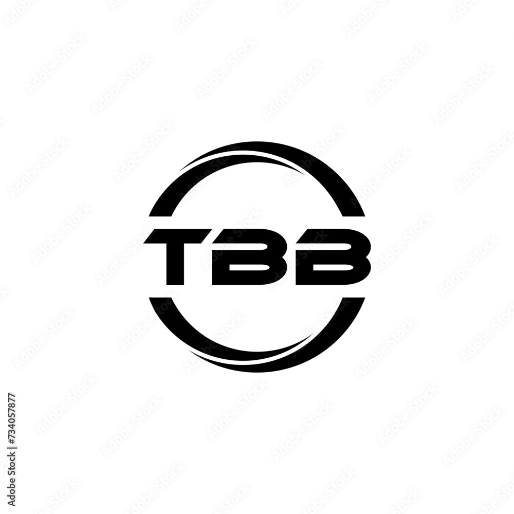 TBB letter logo design with white background in illustrator, cube logo ...