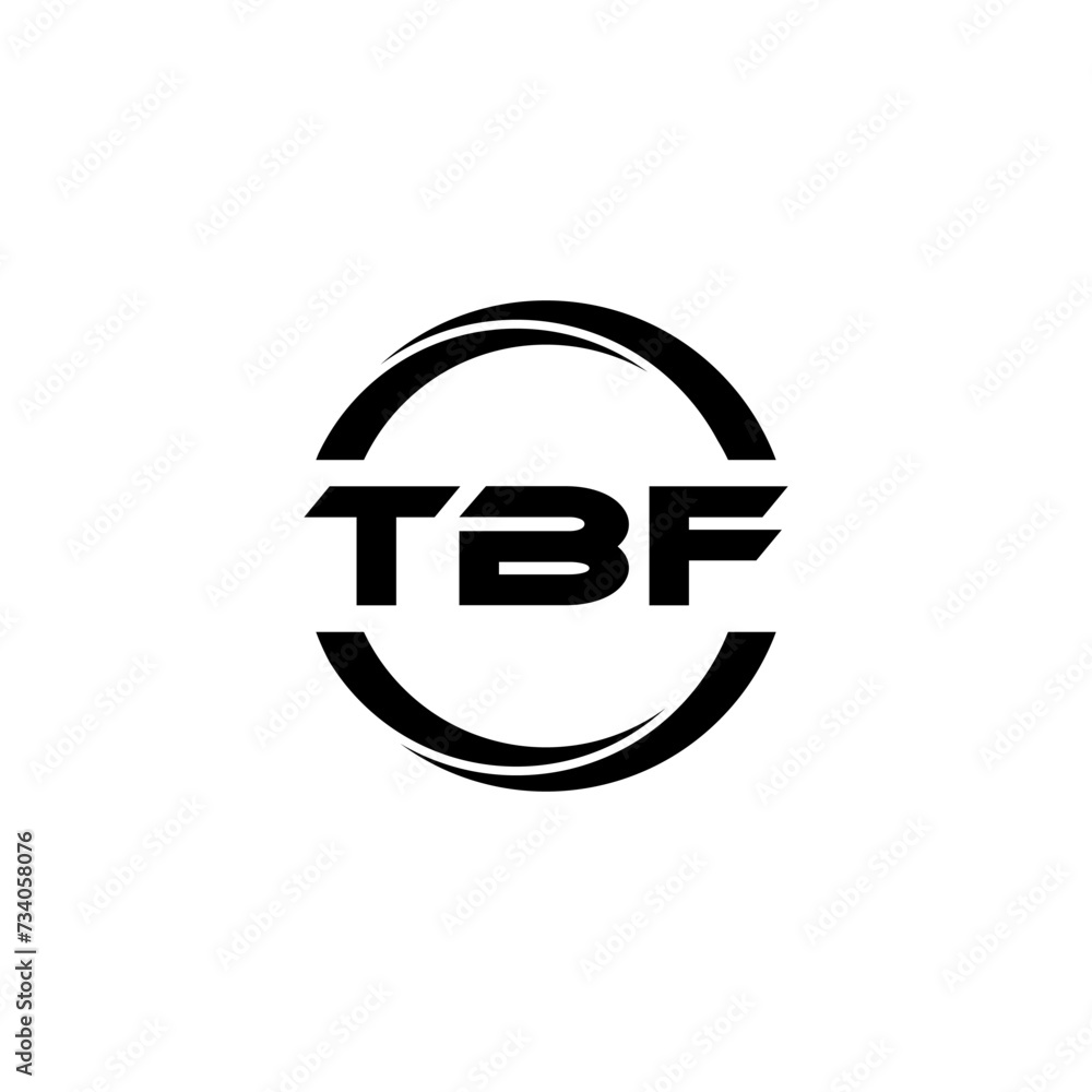 TBF letter logo design with white background in illustrator, cube logo ...