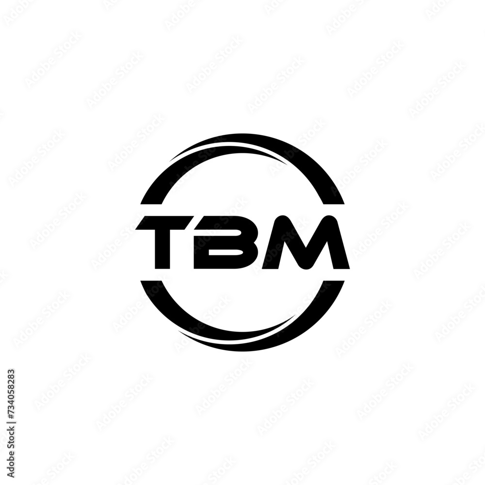 TBM letter logo design with white background in illustrator, cube logo ...