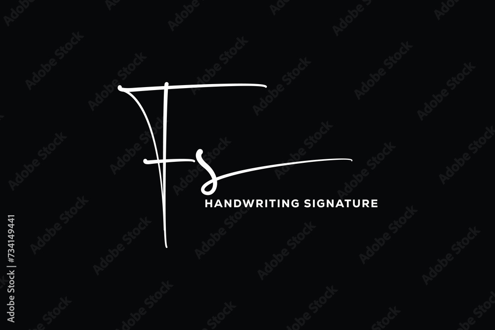 FS initials Handwriting signature logo. FS Hand drawn Calligraphy ...