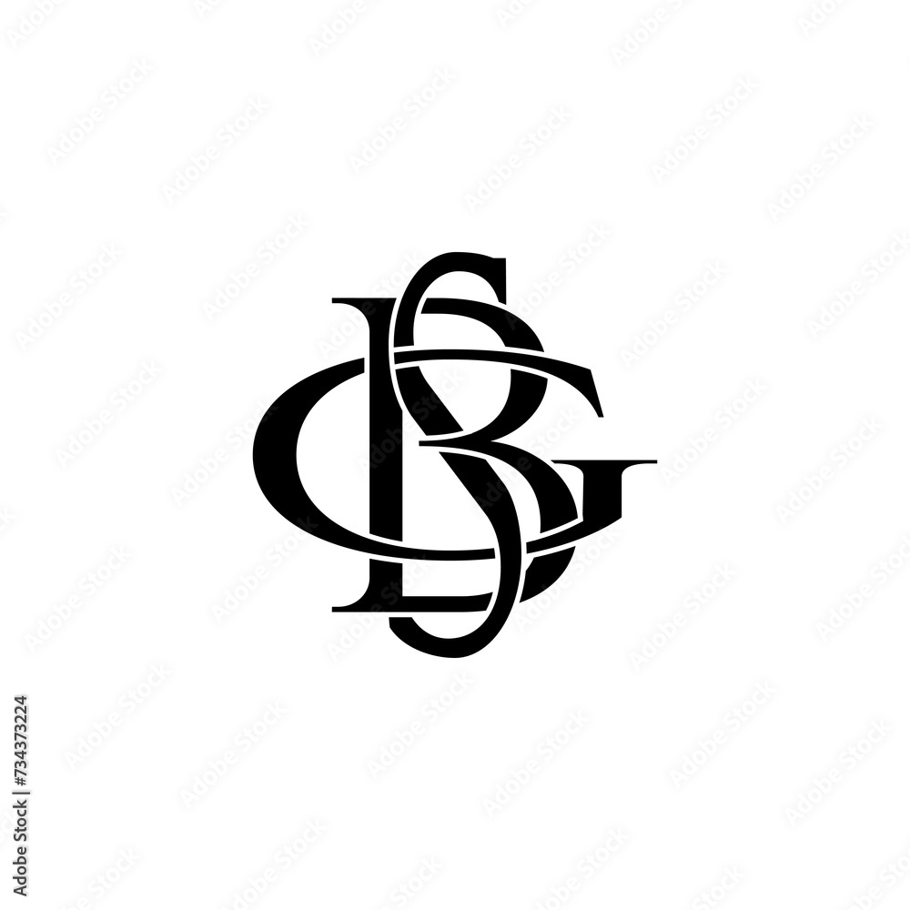 bgs initial letter monogram logo design Stock Vector | Adobe Stock