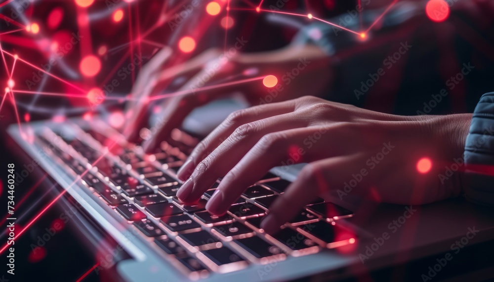 Typing in Style - Experience the Glow of Neon Lights as You Navigate ...