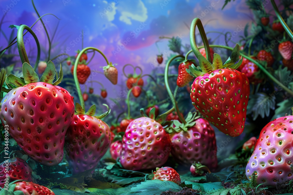 Immersive backdrop featuring an alien landscape dominated by surreal ...