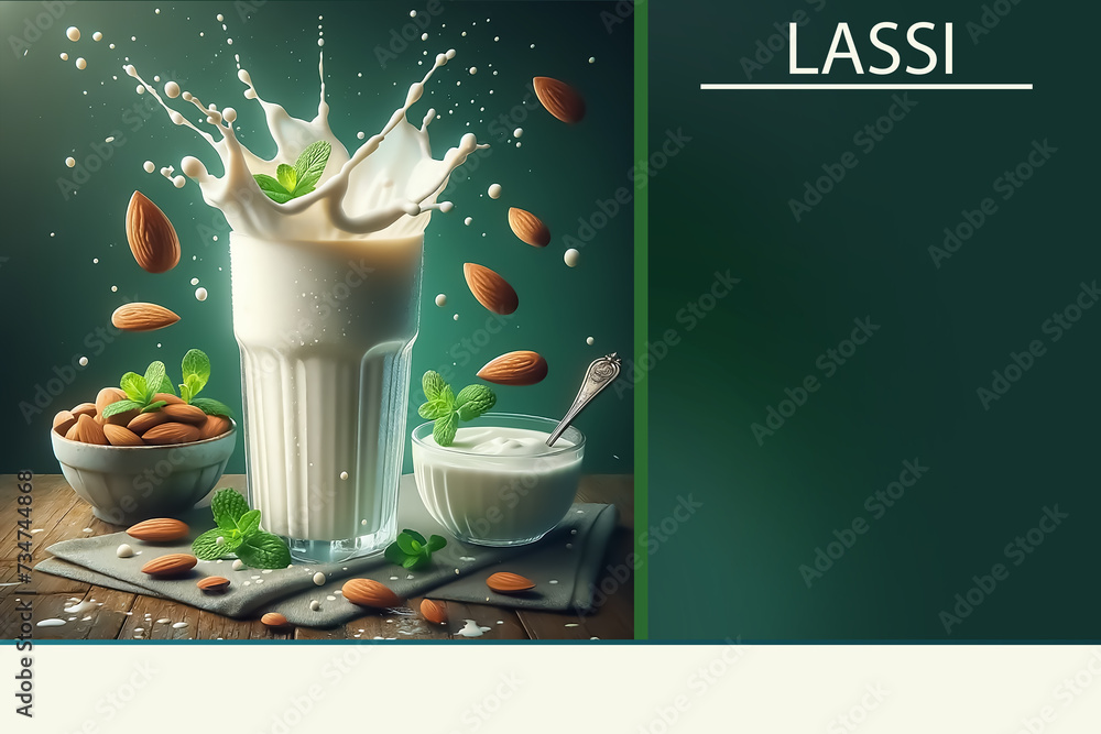 Traditional Indian Lassi Illustration for Restaurant Menu, Delicious ...