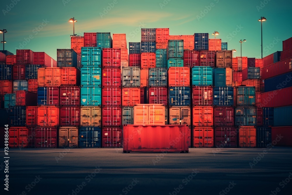 Container Citadel, Stacked like bricks, the containers form a ...