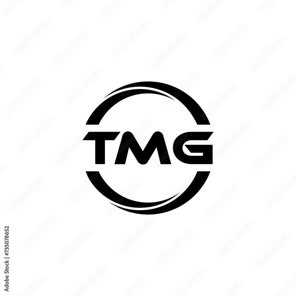 TMG letter logo design with white background in illustrator, cube logo ...