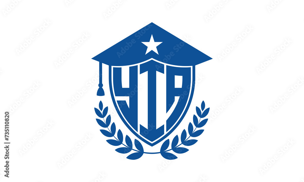 YIA three letter iconic academic logo design vector template. monogram ...