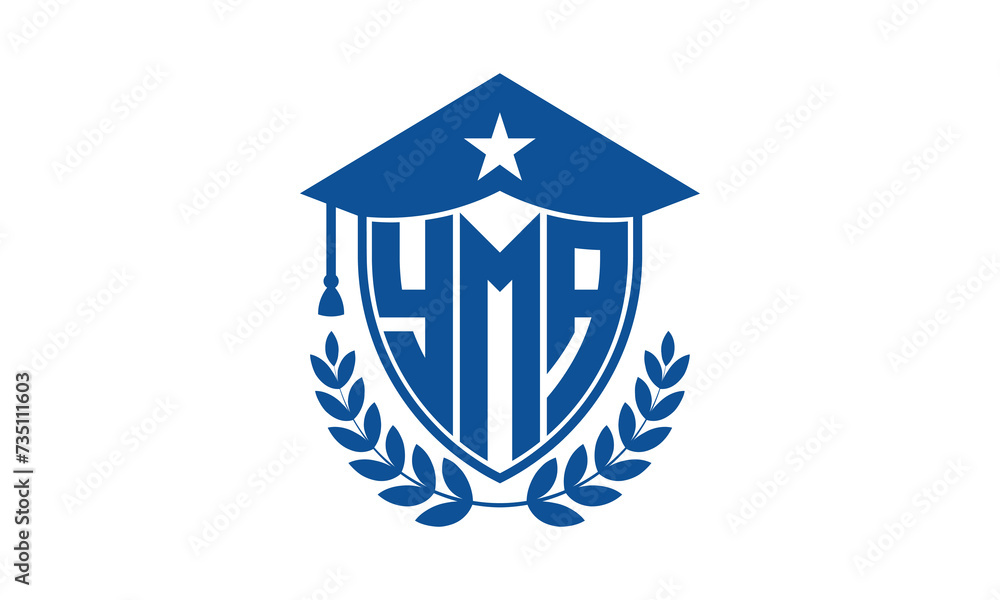 YMA three letter iconic academic logo design vector template. monogram ...