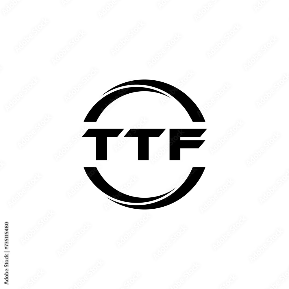 TTF letter logo design with white background in illustrator, cube logo ...