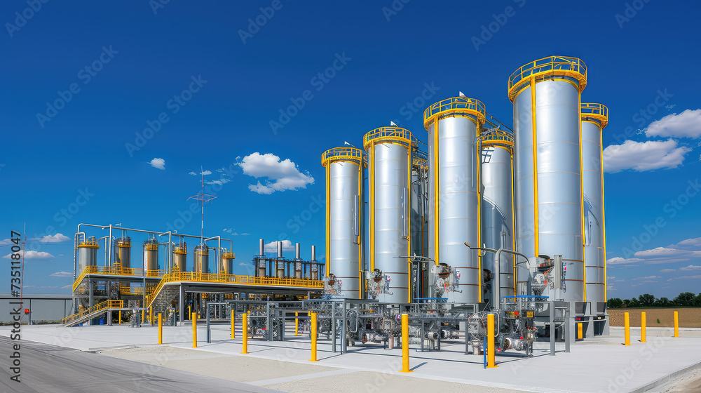 Tanks for storing methane - the result of processing agricultural waste ...