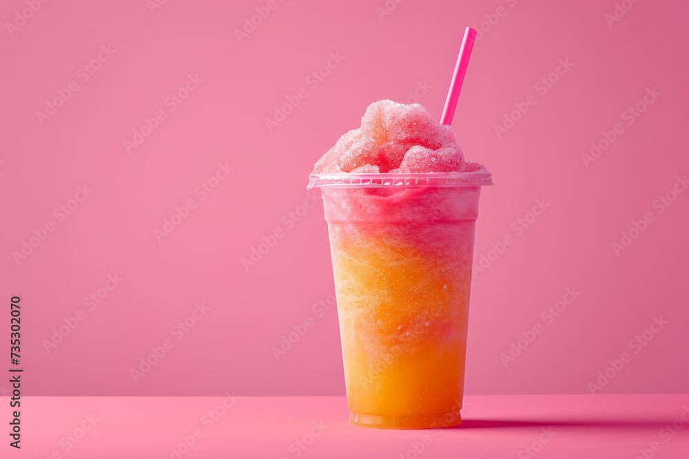 Studio shot of a colorful crushed ice slushy drink Stock Illustration ...