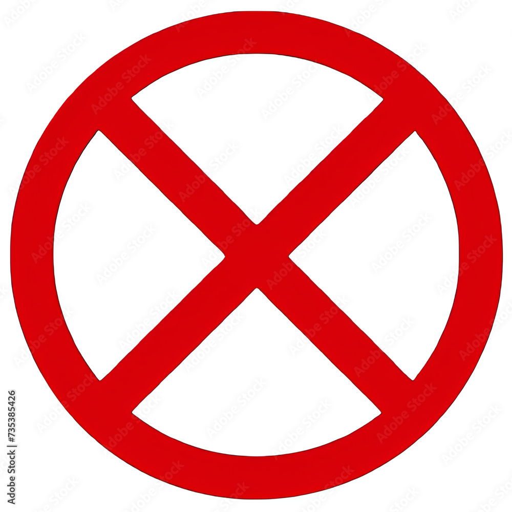 No Entry Sign on Transparent Background, PNG Stock Illustration | Adobe ...