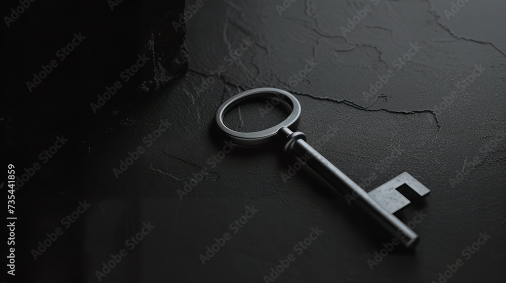 A modern key, designed with elegant lines and high quality materials ...