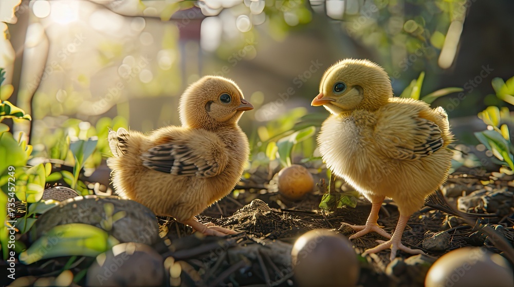 atural behavior of one-day-old chicks, including their interactions ...