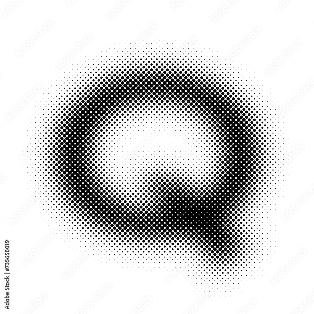 Halftone character font, English font Stock Illustration | Adobe Stock