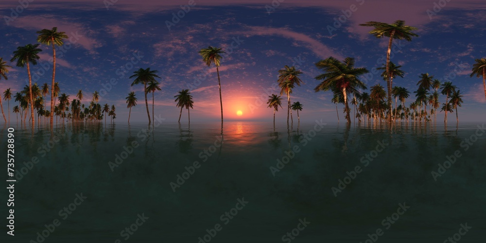 sea panorama, HDRI, environment map , Round panorama, spherical ...