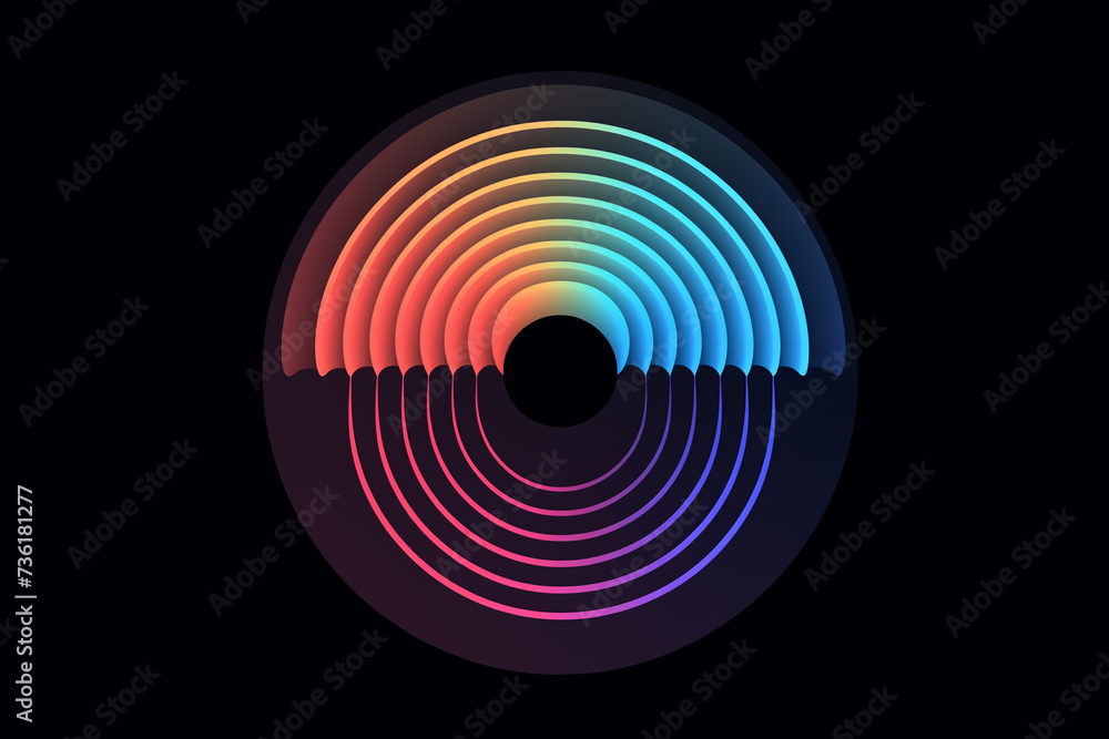 Sound waves modern sound equalizer. Radio wave icons. Volume level ...