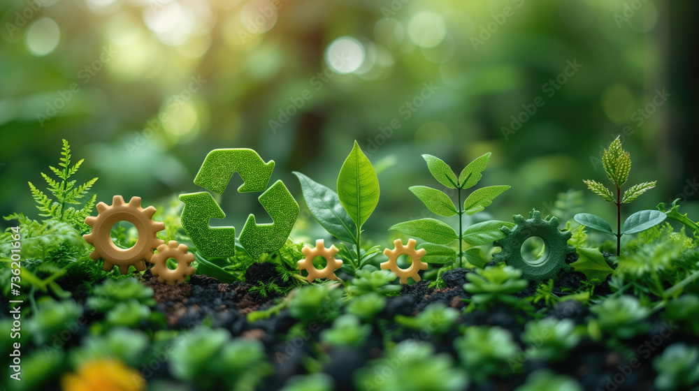 sustainable development concept Icons of energy, conservation of ...