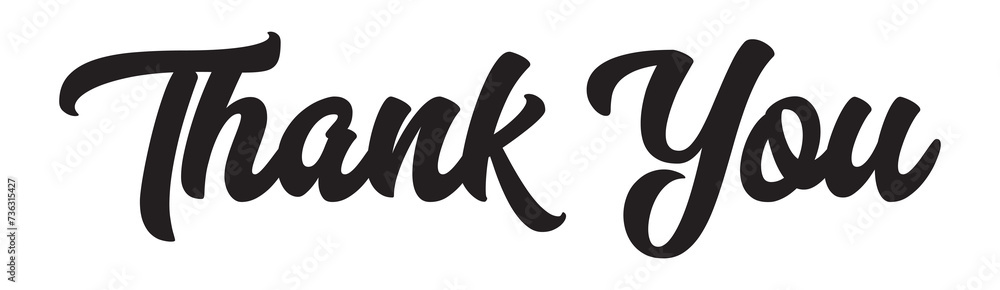 Thank you vector lettering. Thank you modern phrase handwritten vector ...