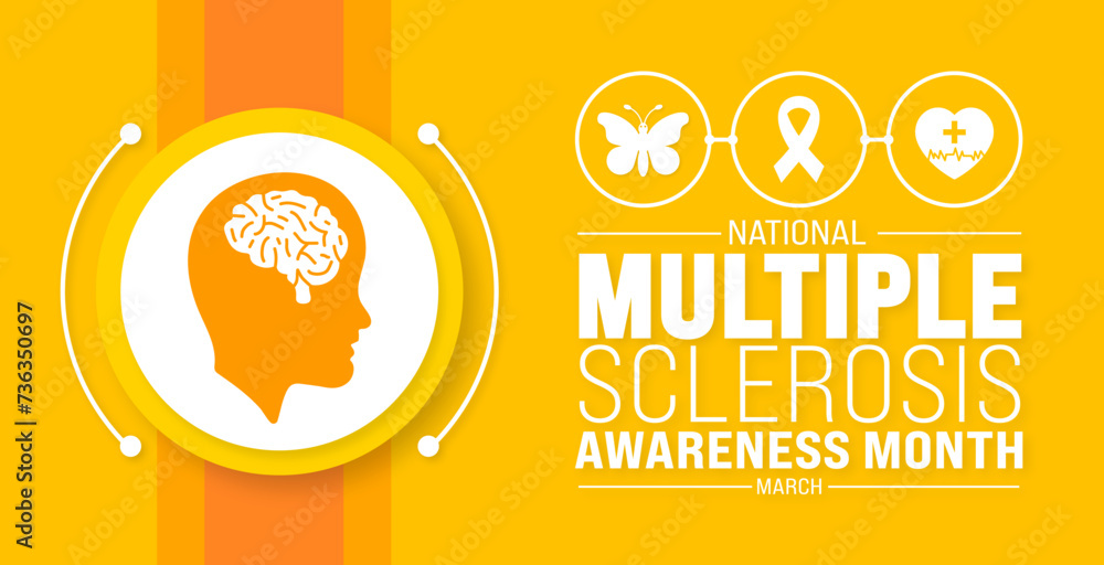 March is national Multiple Sclerosis Awareness Month background ...
