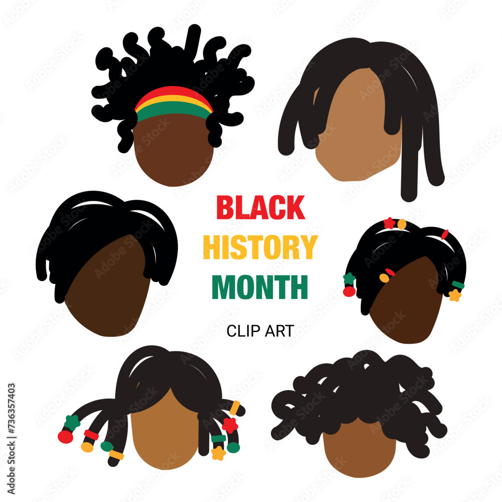 Black history month celebrate. vector illustration on a transparent ...