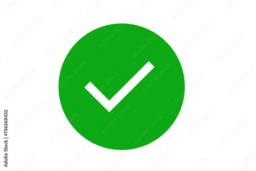 green Tick mark approved . Check mark icon symbols . symbol for website ...