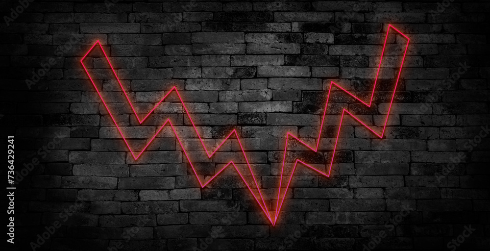 Illustration Stock Neon lightning bolt icon. Glowing neon thunder flash ...