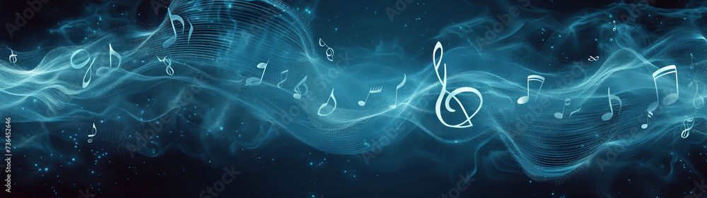 Melody flowing music wave abstract background showing colourful music ...