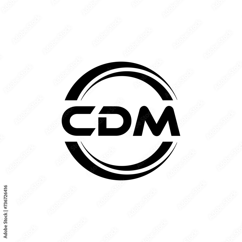 CDM letter logo design with white background in illustrator, vector ...