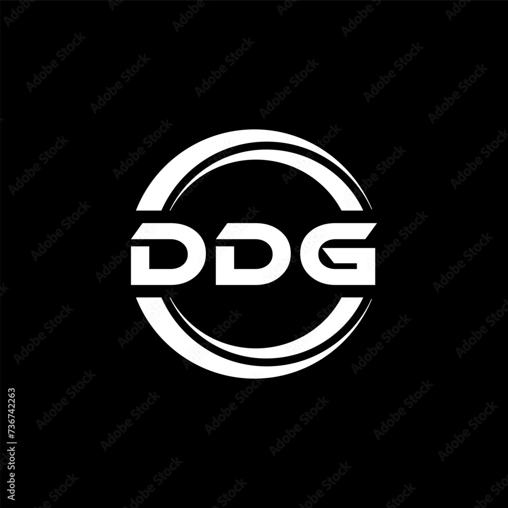 Stock-Vektorgrafik „DDG letter logo design with black background in ...