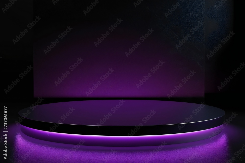 violet colour object stage podium stand for sample product showcase ...