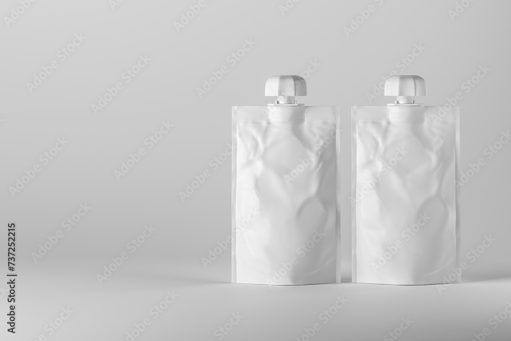 Doy pack with cap mock-up. Doy pack template on studio background ...