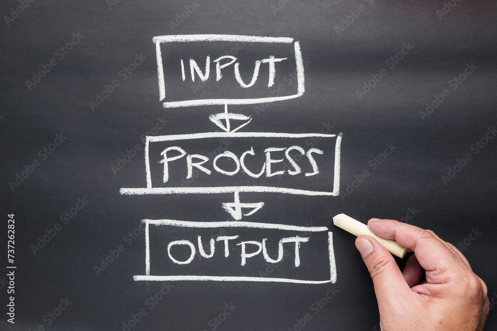 Closeup hand writing text on the wrinkled black paper, IPO concept, or ...