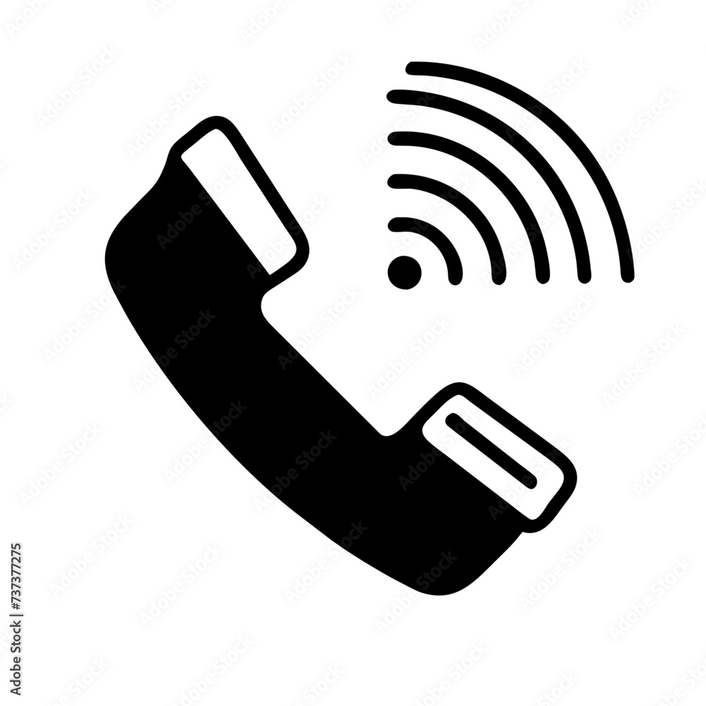 A ringing phone icon, conveying the classic symbol of communication and ...