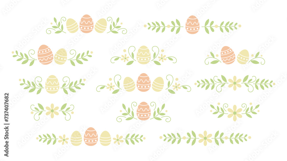 Easter Spring Header. Comprehensive Collection of Egg Patterns ...