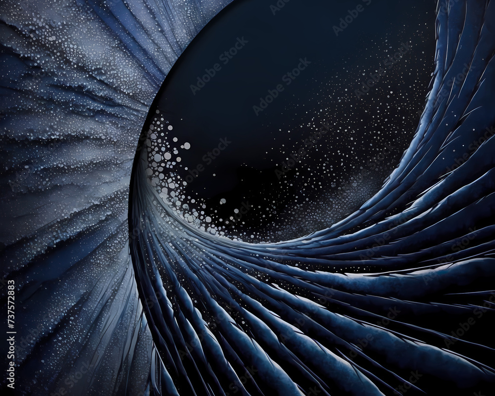 Abstract dynamic wave dispersion effect background for texture. Blue ...