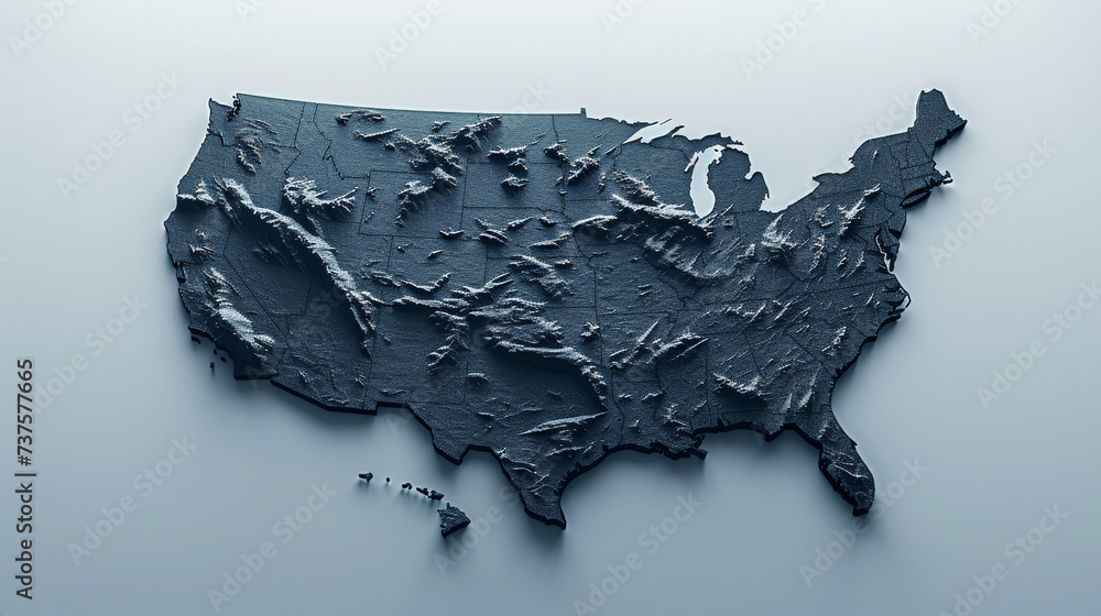 Poster map of United States of America. Travel map vector illustration ...