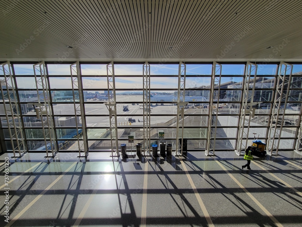 Massive Windows and Outside View, as seen from Inside Tom Bradley ...